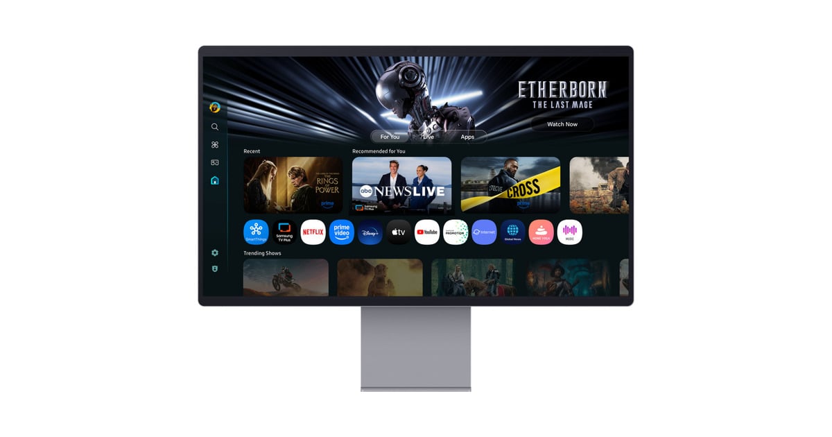 Samsung Smart Monitor M9 M90SF 32" 4K UHD Argent, HDMI, DisplayPort, 2x ...